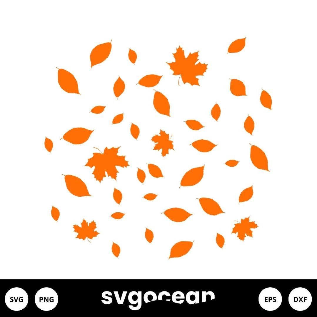 Falling Leaves Svg vector for instant download - Svg Ocean — svgocean