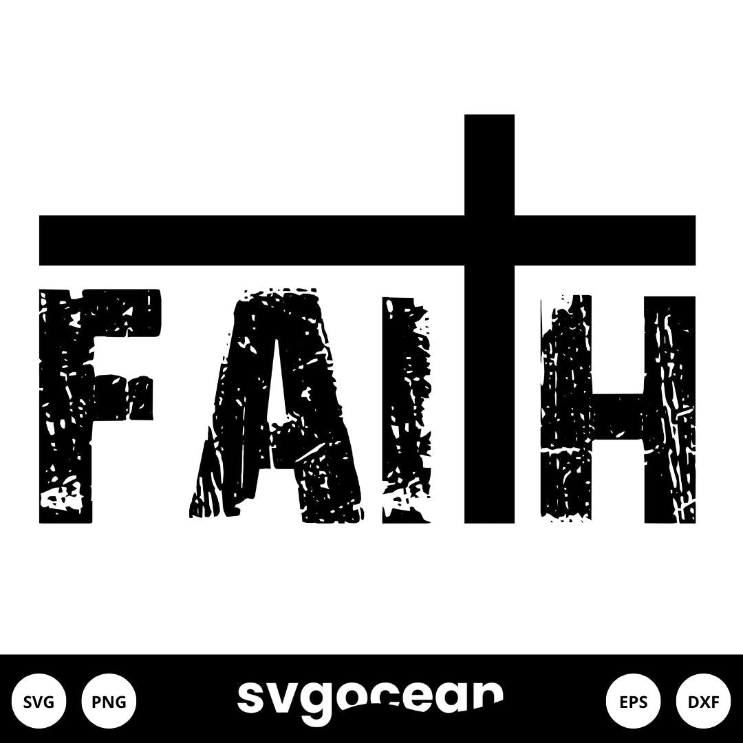 Faith Cross SVG vector for instant download - Svg Ocean — svgocean