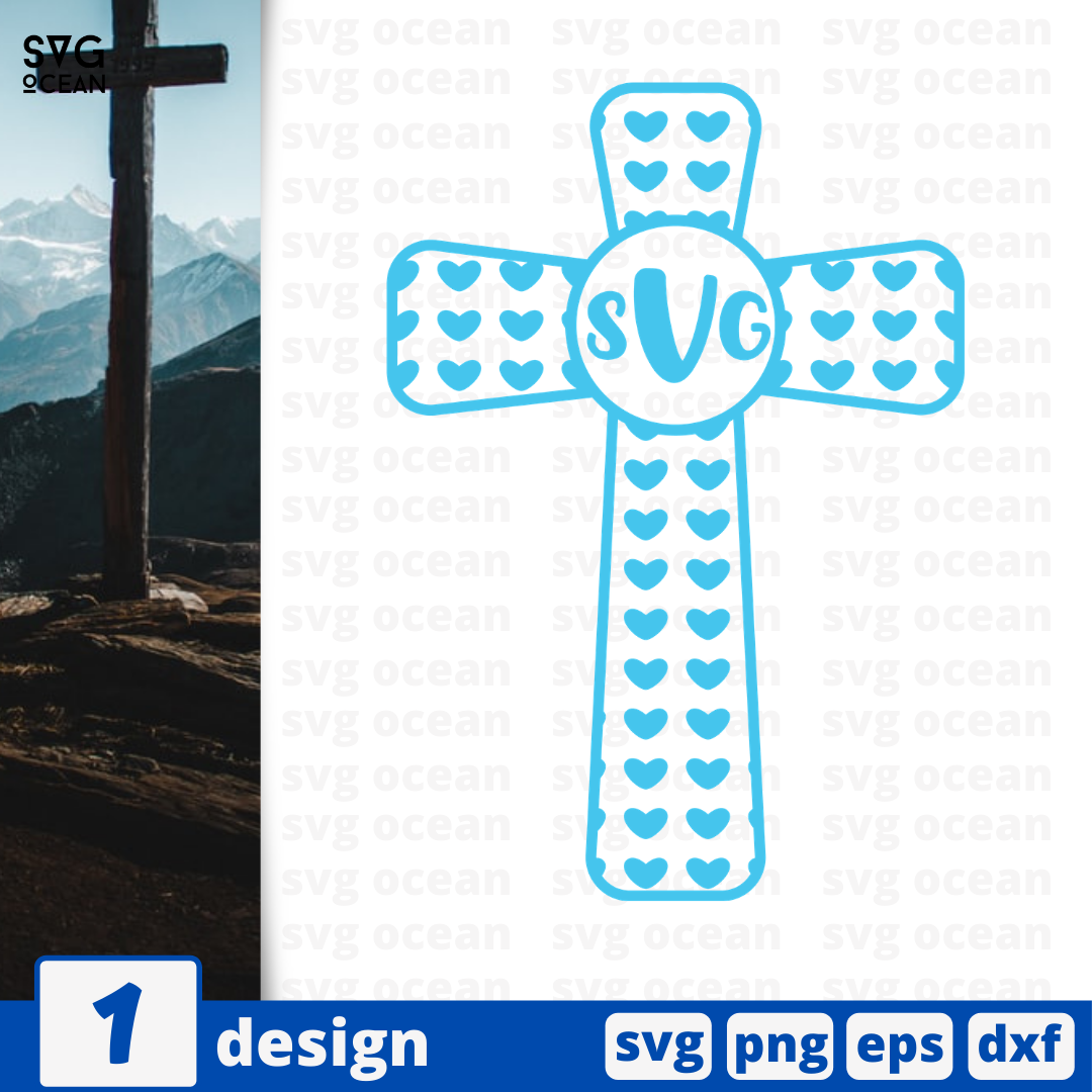 Cross monogram SVG bundle vector for instant download - Svg Ocean ...