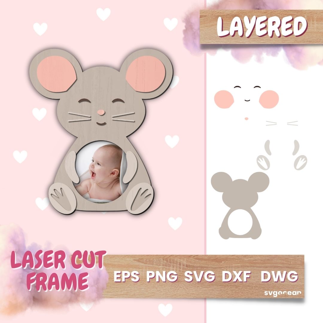 Mouse Photo Frame SVG vector for instant download - Svg Ocean — svgocean