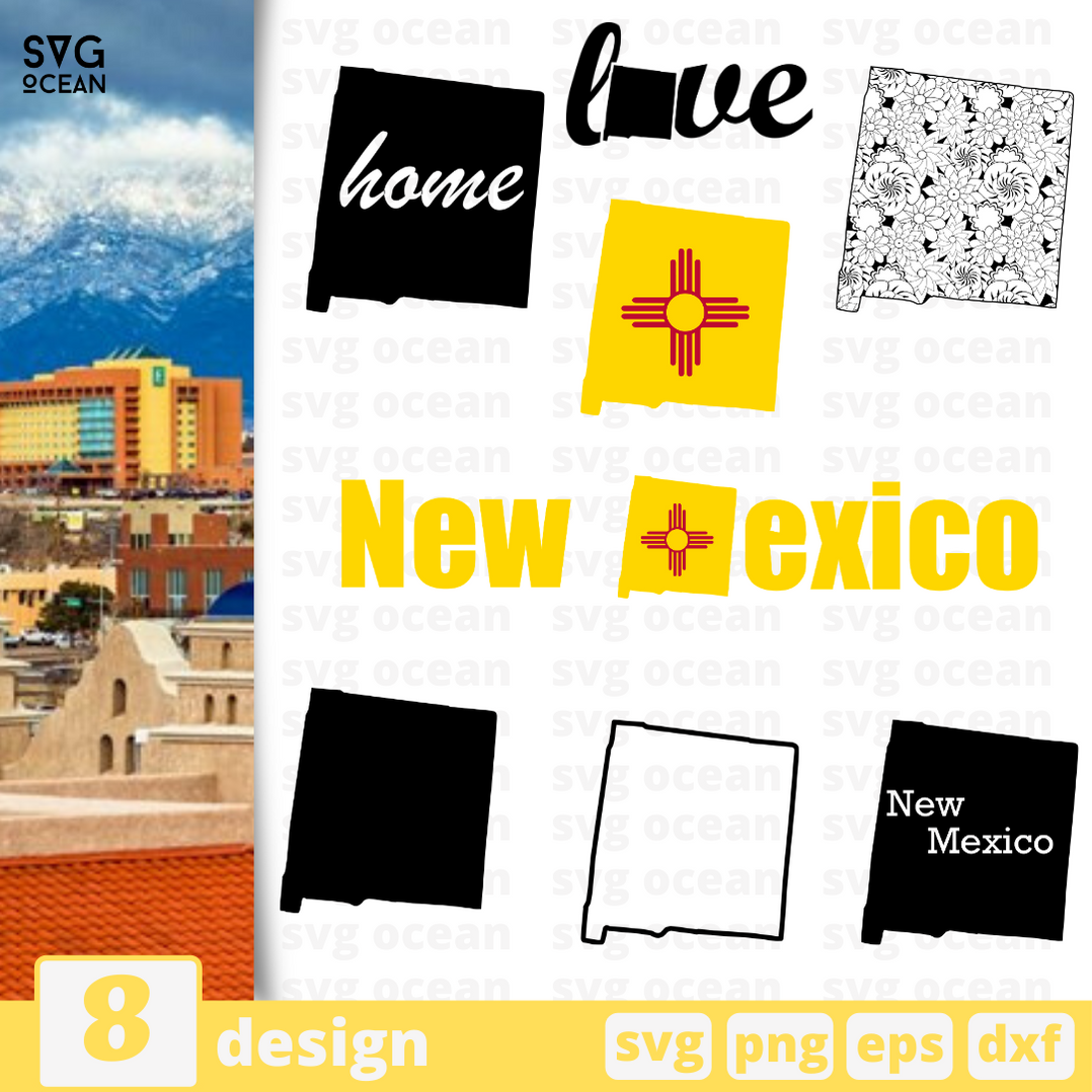 New Mexico SVG bundle vector for instant download - Svg Ocean — svgocean