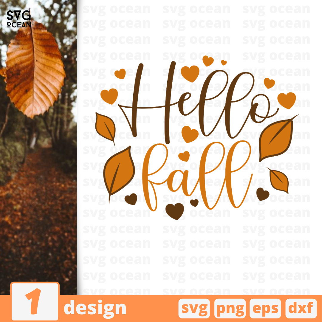 Hello fall SVG bundle vector for instant download - Svg Ocean — svgocean