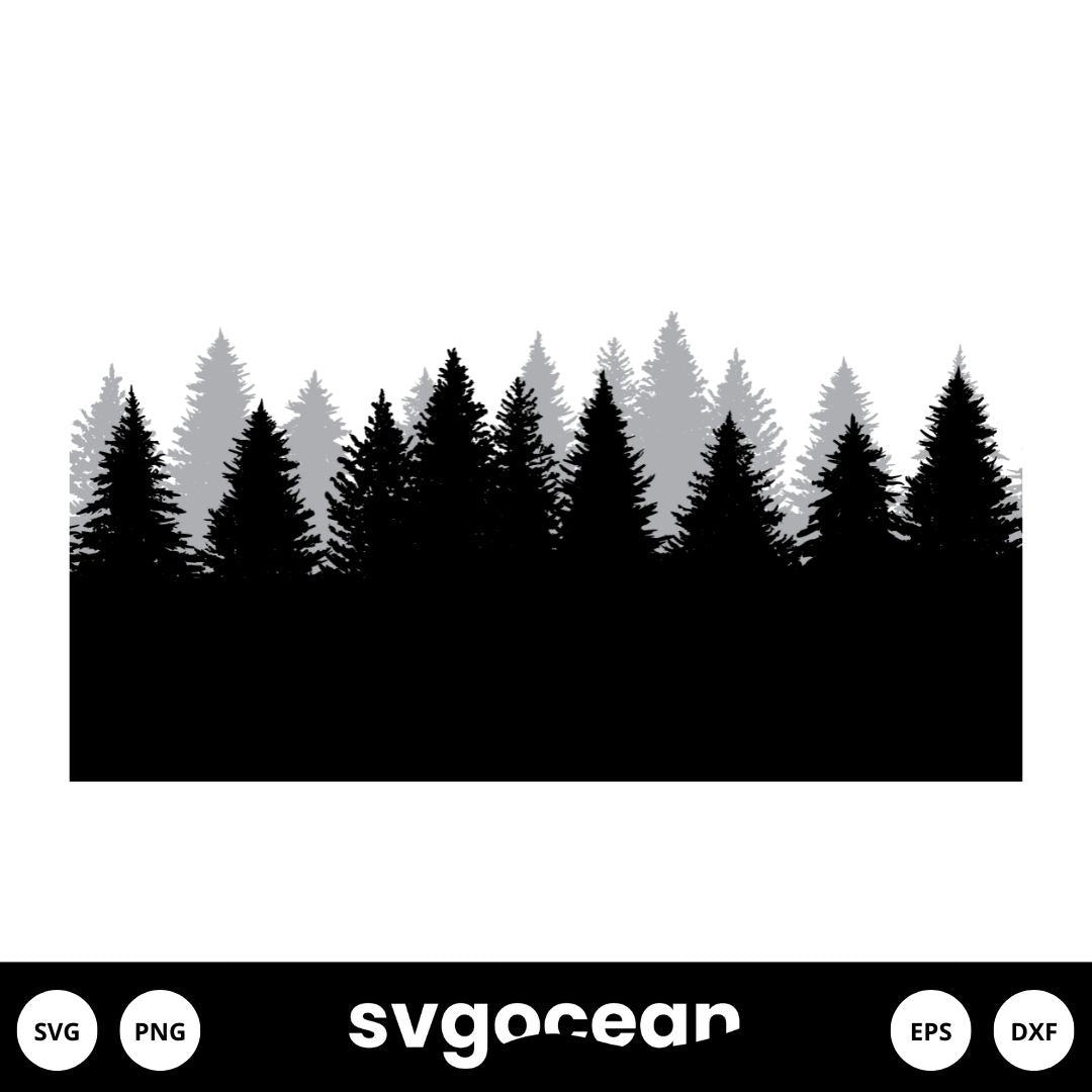 Forest Tree Svg vector for instant download - Svg Ocean — svgocean