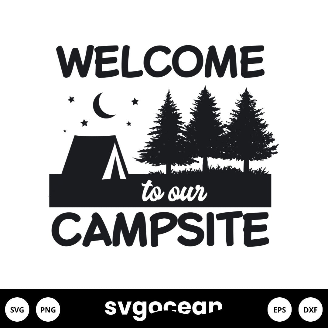Campsite Svg vector for instant download - Svg Ocean — svgocean