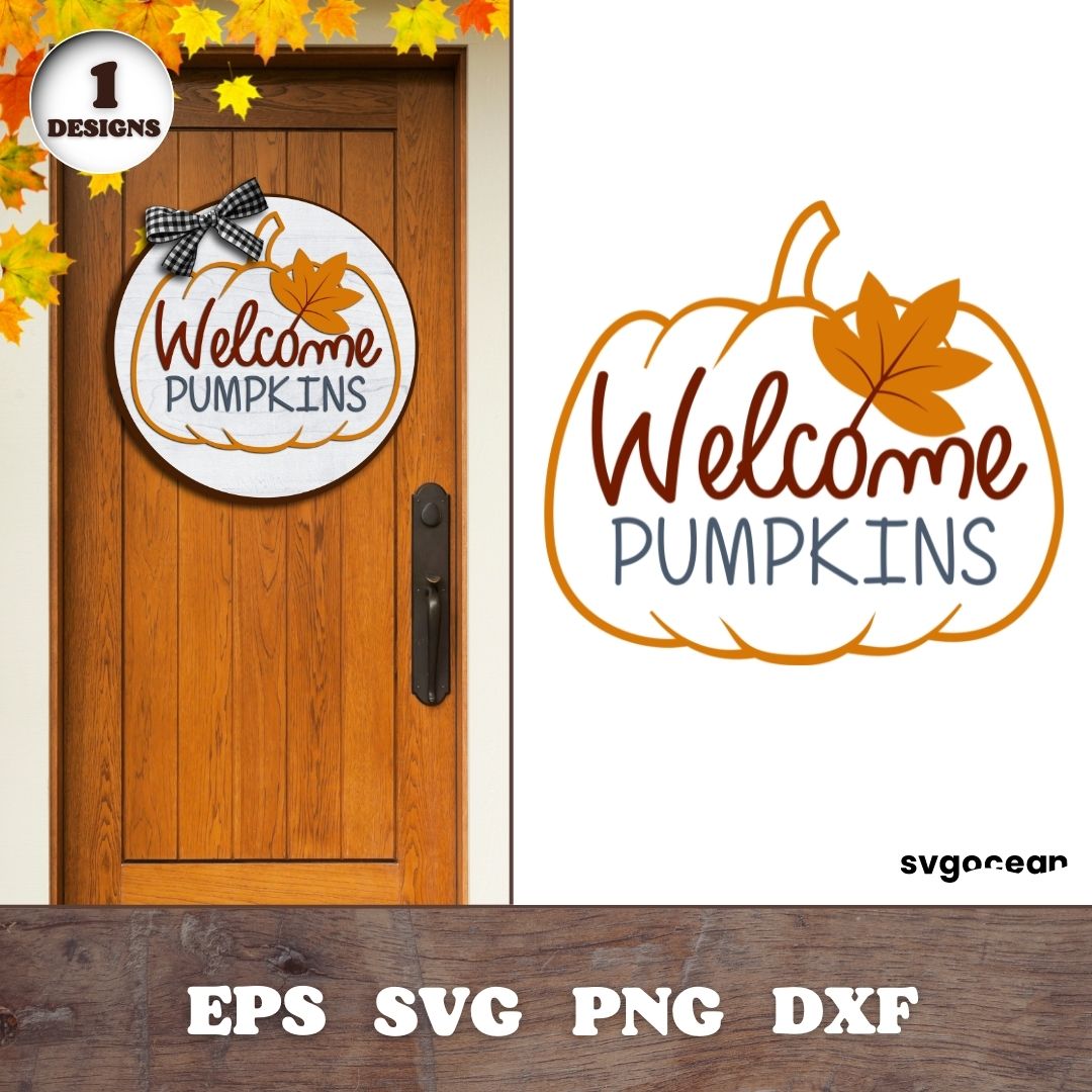 Pumpkin Sign Svg vector for instant download - Svg Ocean — svgocean