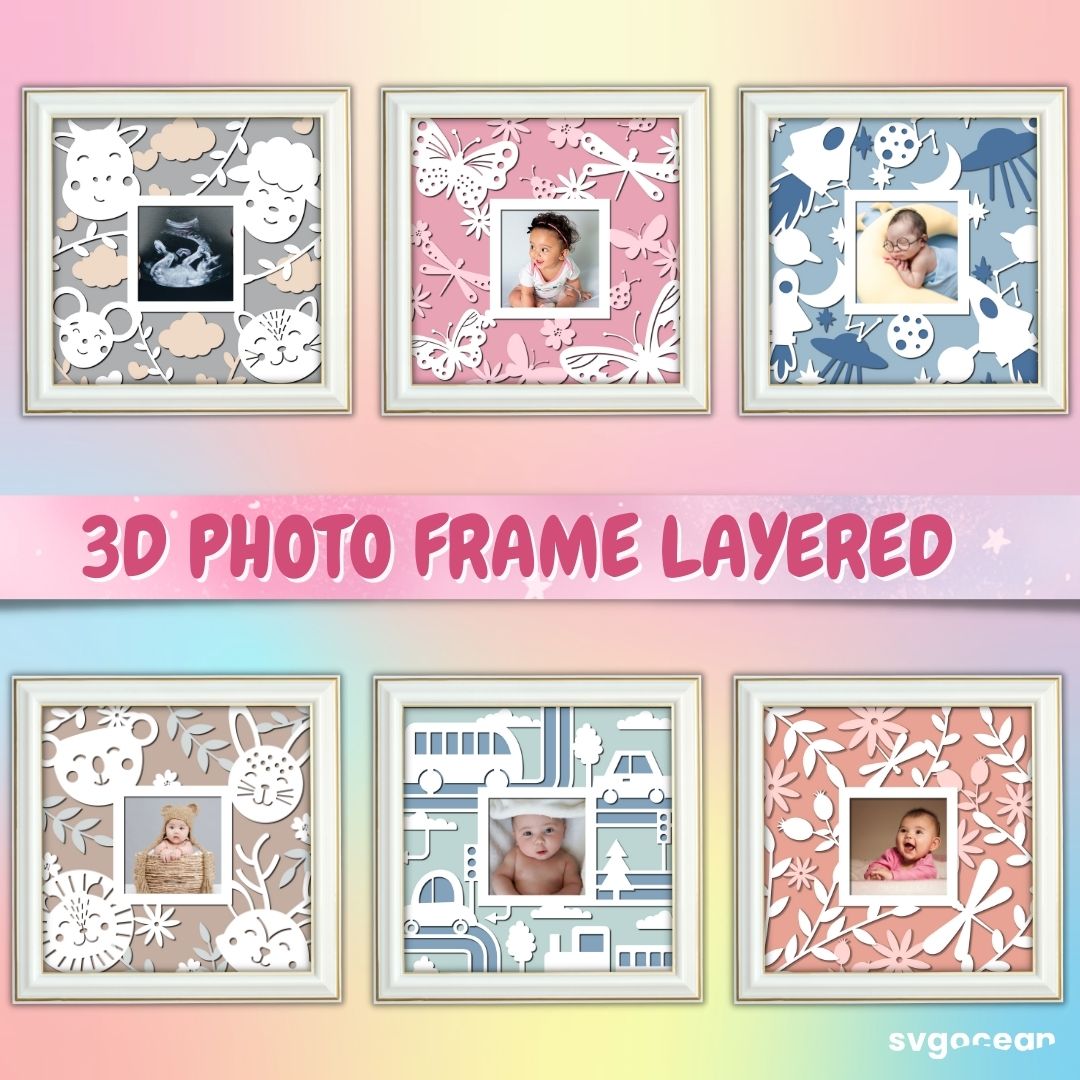 Baby Photo Frame SVG Bundle vector for instant download - Svg Ocean ...