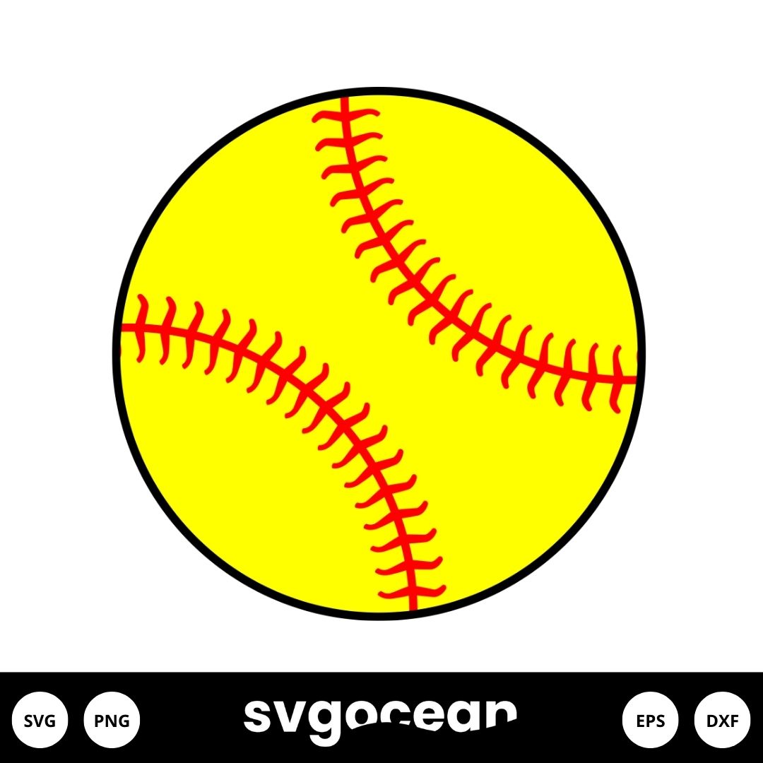Half Baseball SVG vector for instant download - Svg Ocean — svgocean