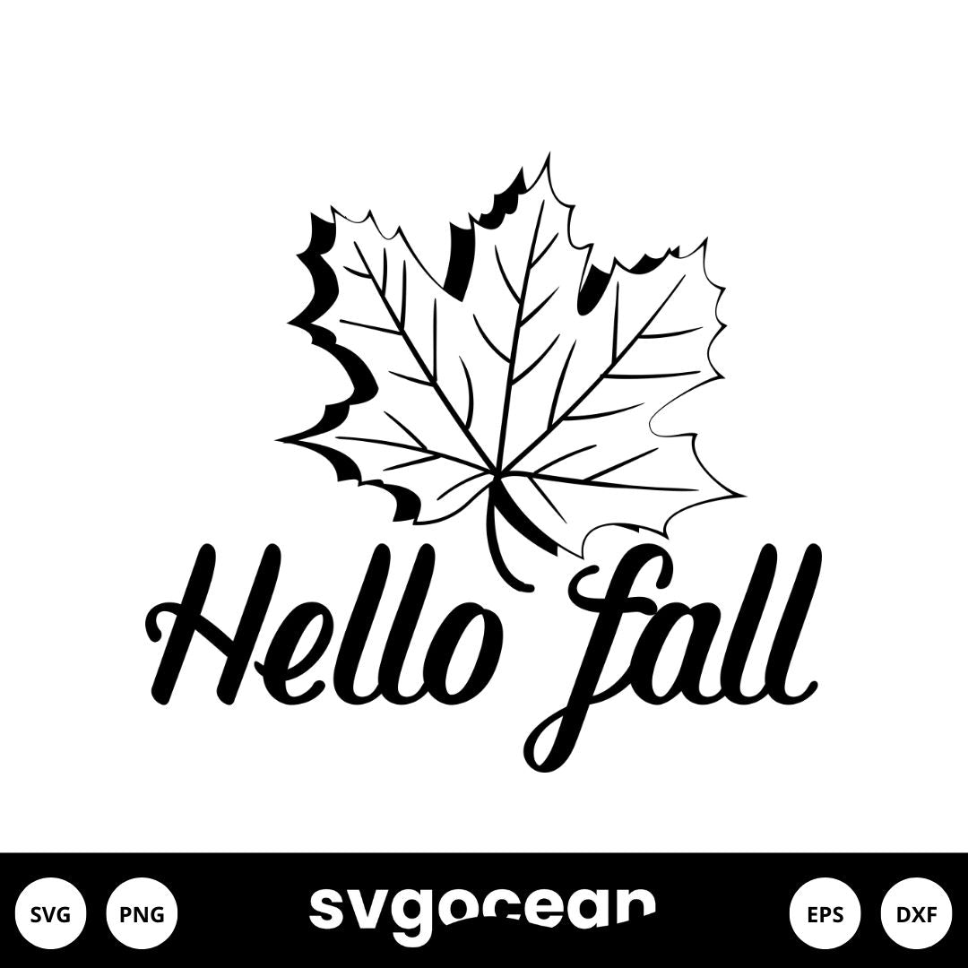 Hello Fall Svg vector for instant download - Svg Ocean — svgocean