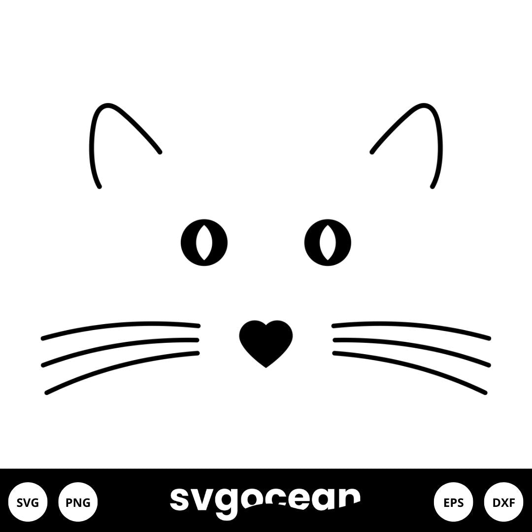 Cat Whiskers Svg vector for instant download - Svg Ocean — svgocean