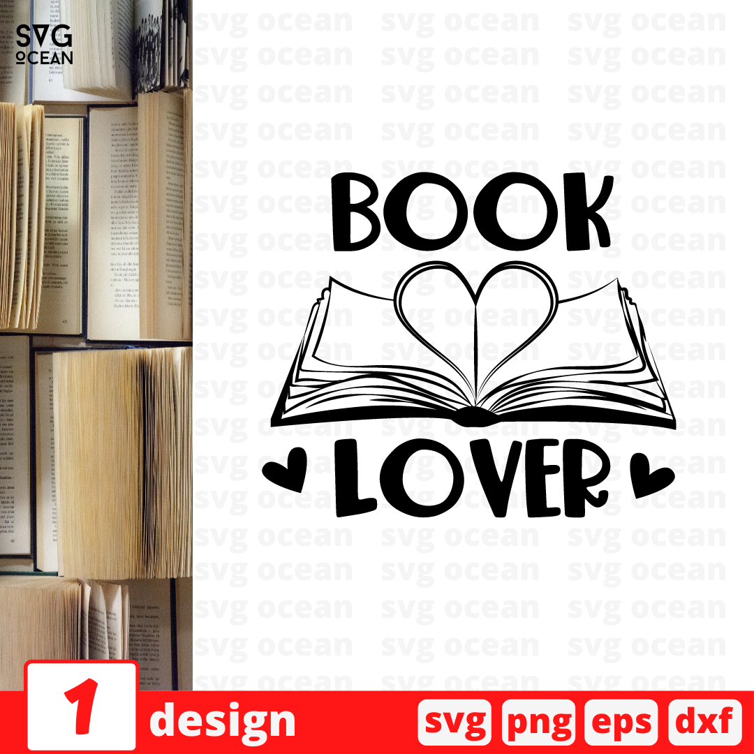 Book lover SVG Cut File vector for instant download - Svg Ocean — svgocean