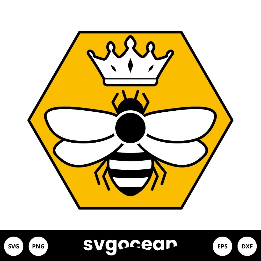 Queen Bee Svg vector for instant download - Svg Ocean — svgocean