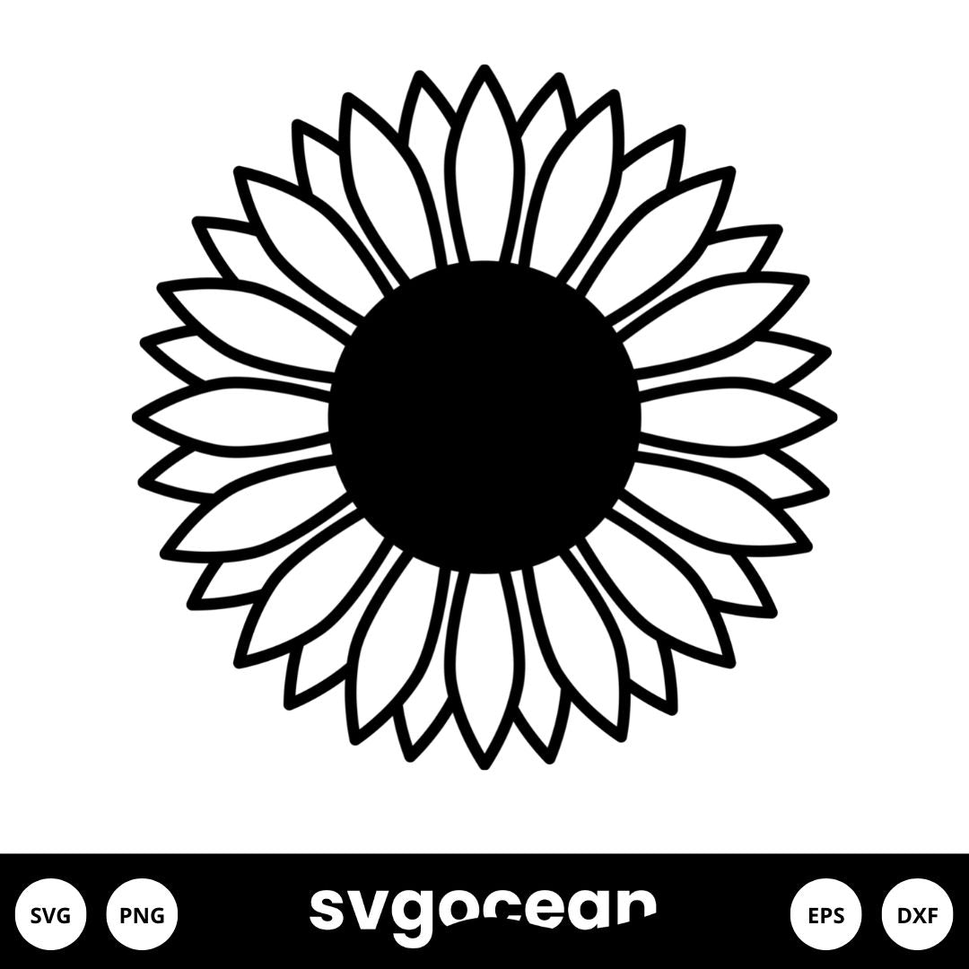 Free Sunflower SVG vector for instant download - Svg Ocean — svgocean