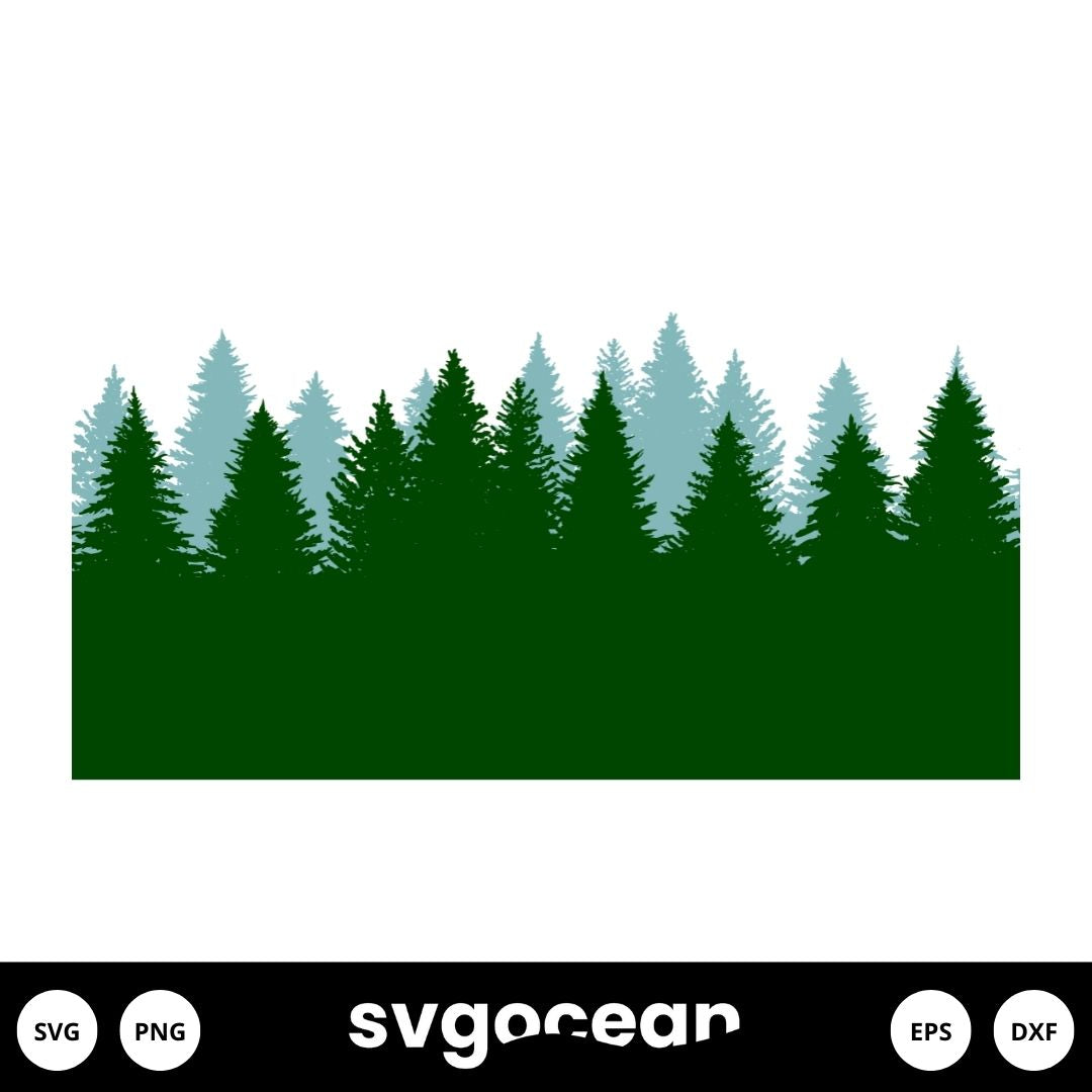Forest Trees Svg vector for instant download - Svg Ocean — svgocean