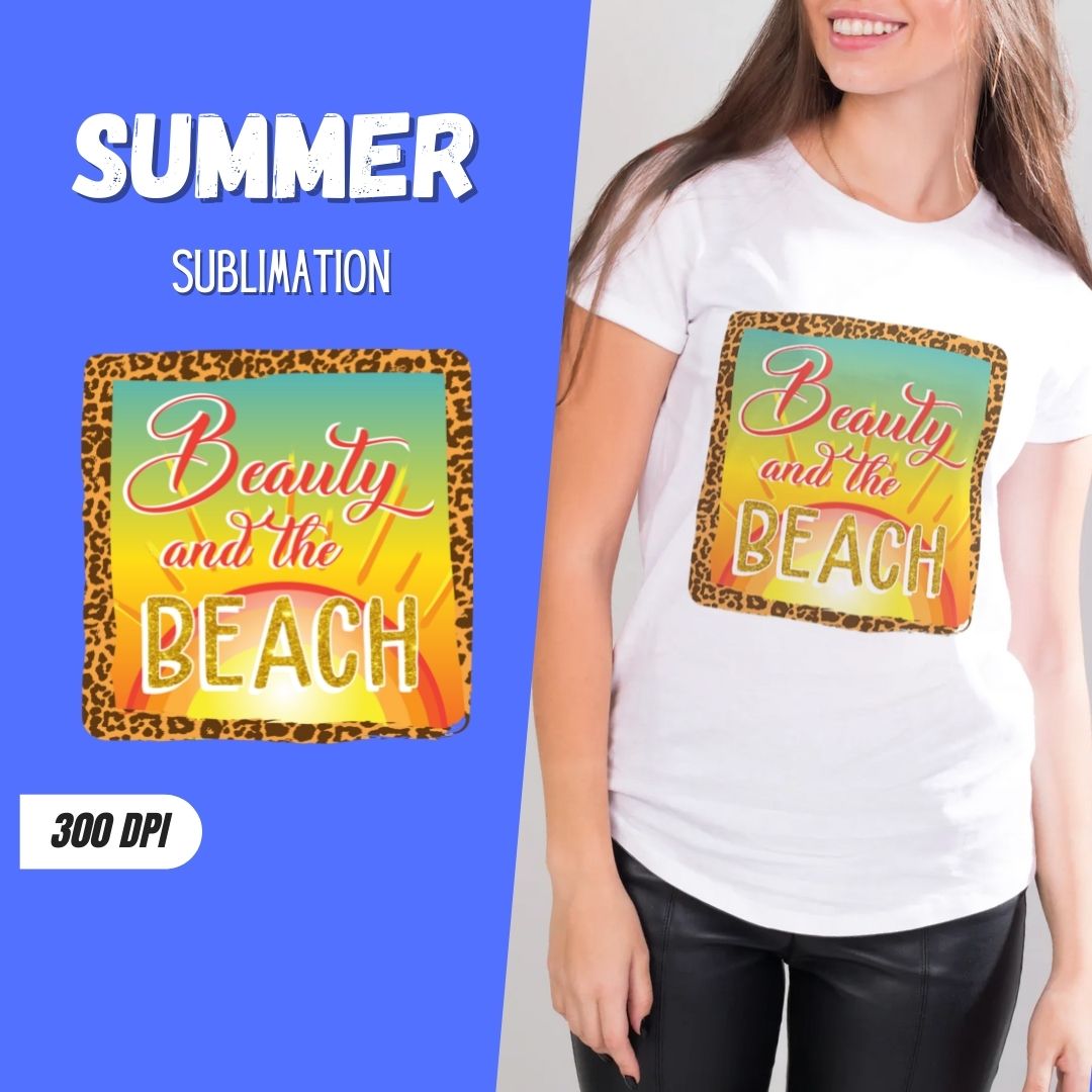 Beauty and the Beach Sublimation vector for instant download - Svg ...
