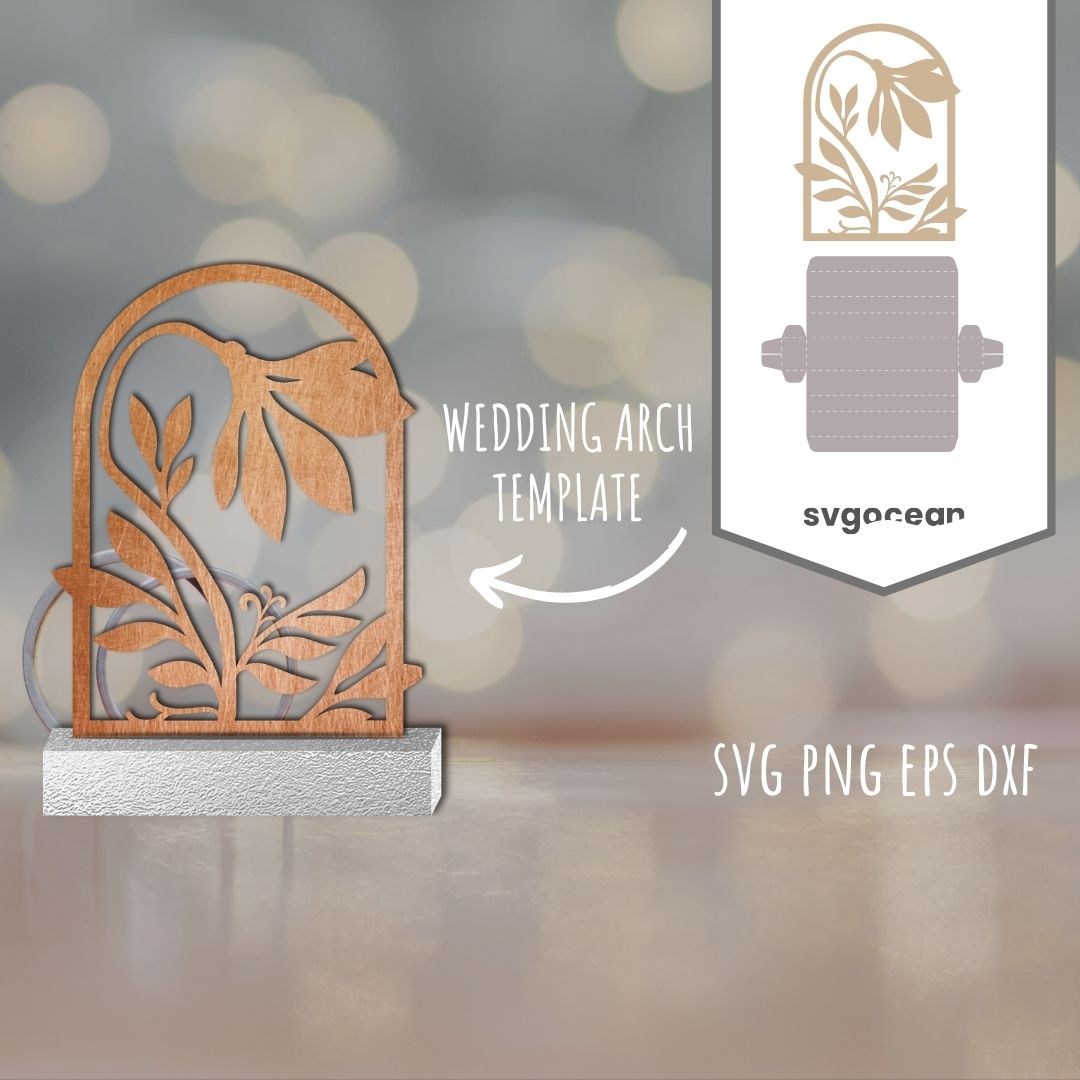 Wedding Flower Arch SVG Cut File vector for instant download - Svg ...