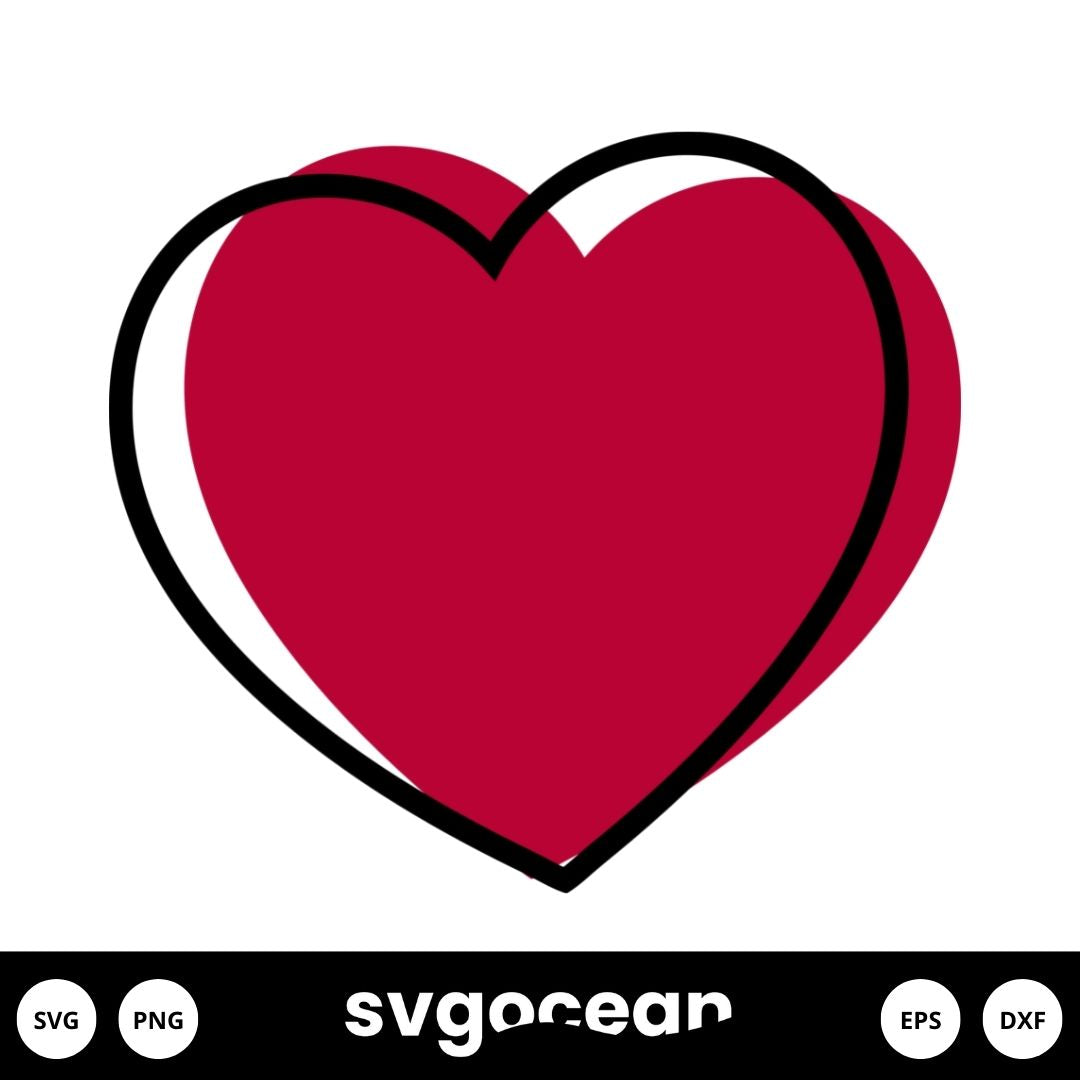Red Heart SVG vector for instant download - Svg Ocean — svgocean