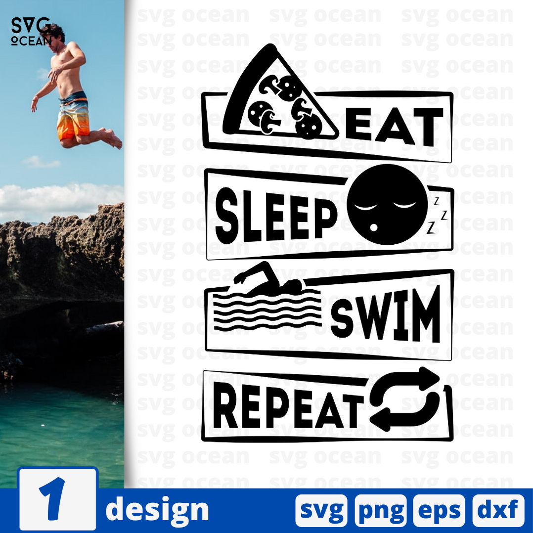 Swimming quotes SVG bundle vector for instant download - Svg Ocean ...
