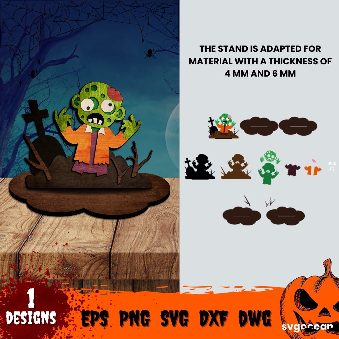 Free Zombie Multilayered Laser Cut Design vector for instant download ...