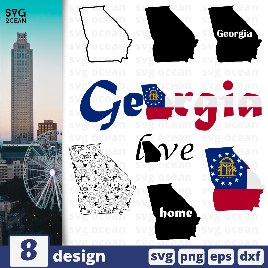 Georgia SVG bundle vector for instant download - Svg Ocean — svgocean