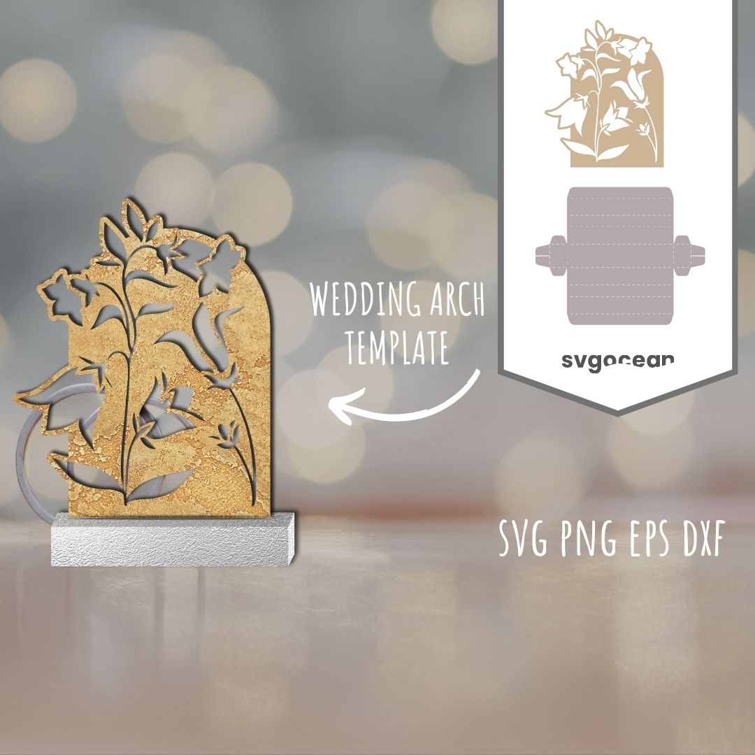 Flower Arch Shape SVG Cut File vector for instant download - Svg Ocean ...