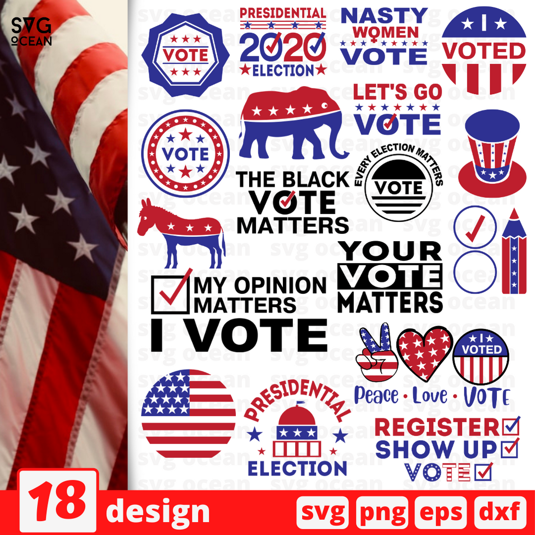 Presidential 2020 election SVG bundle vector for instant download - Svg ...