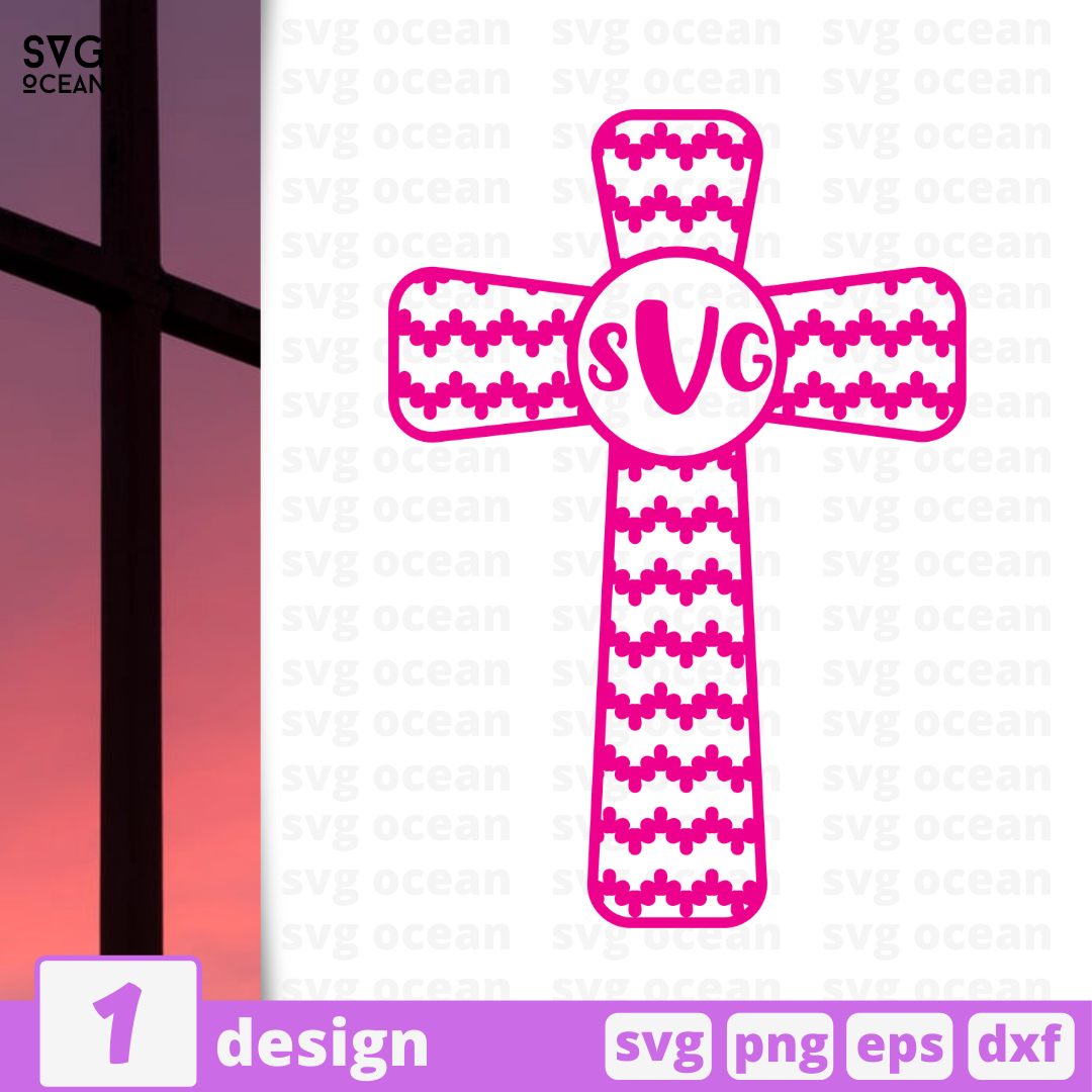 Cross monogram SVG bundle vector for instant download - Svg Ocean ...