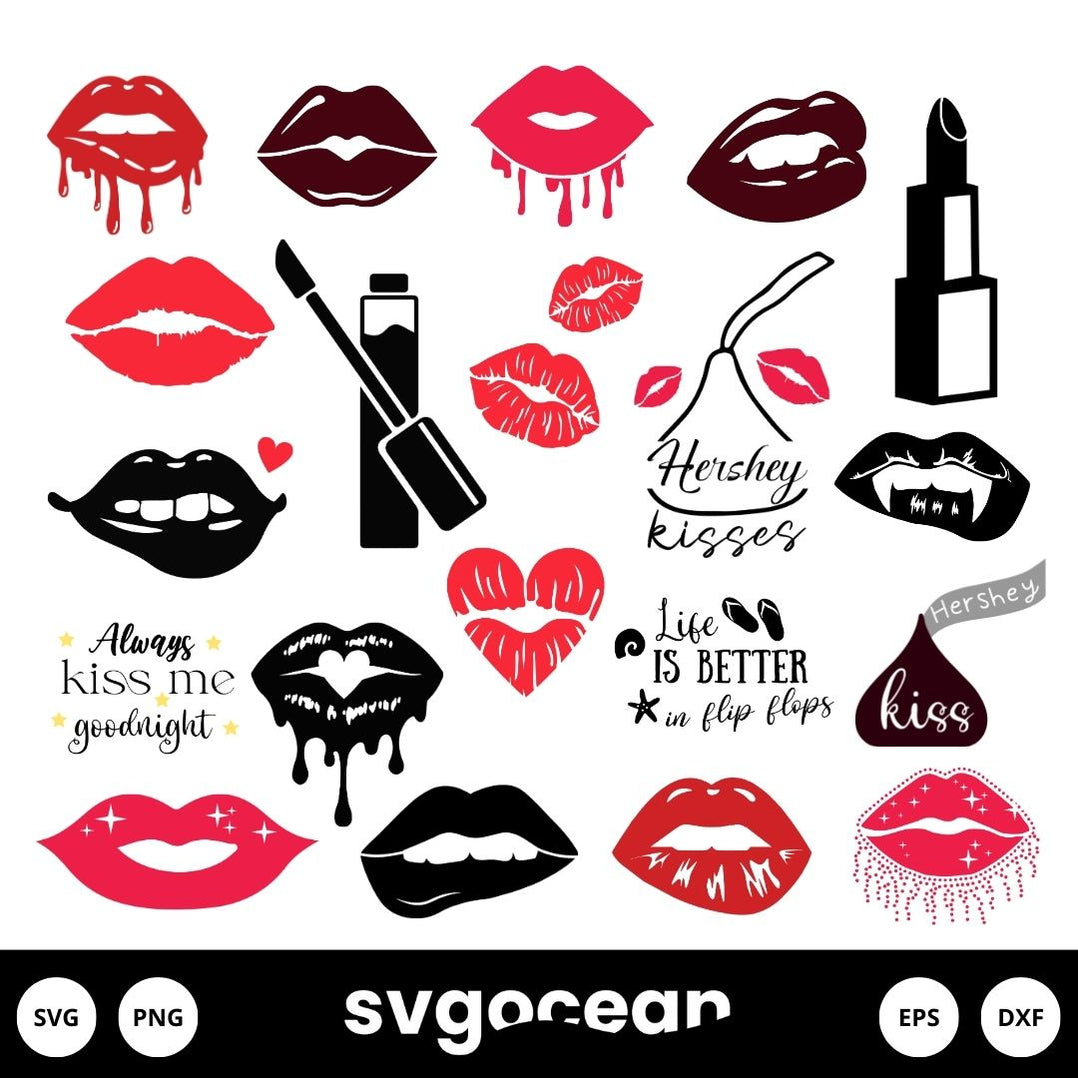 Kiss Svg Bundle vector for instant download - Svg Ocean — svgocean