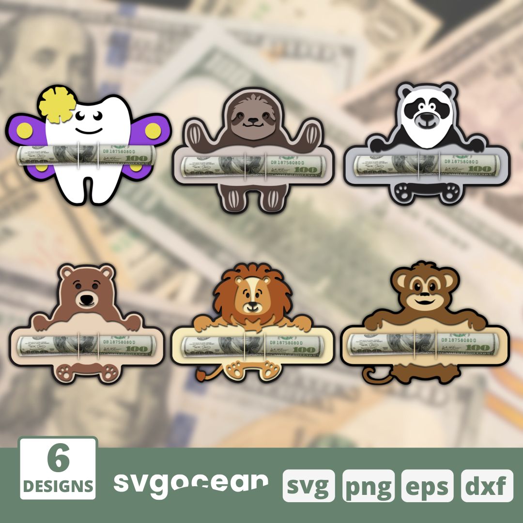 Money Holder Card Svg Bundle vector for instant download - Svg Ocean ...