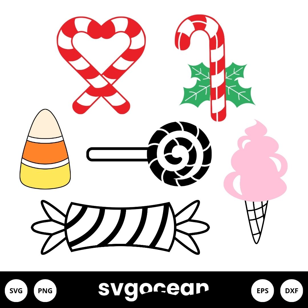 Candy Svg Bundle vector for instant download - Svg Ocean — svgocean