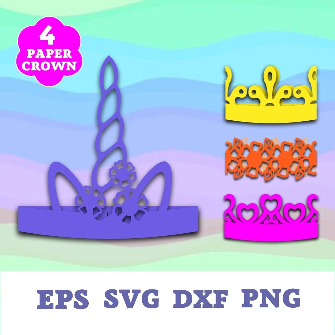 Paper Crown Template vector for instant download - Svg Ocean — svgocean