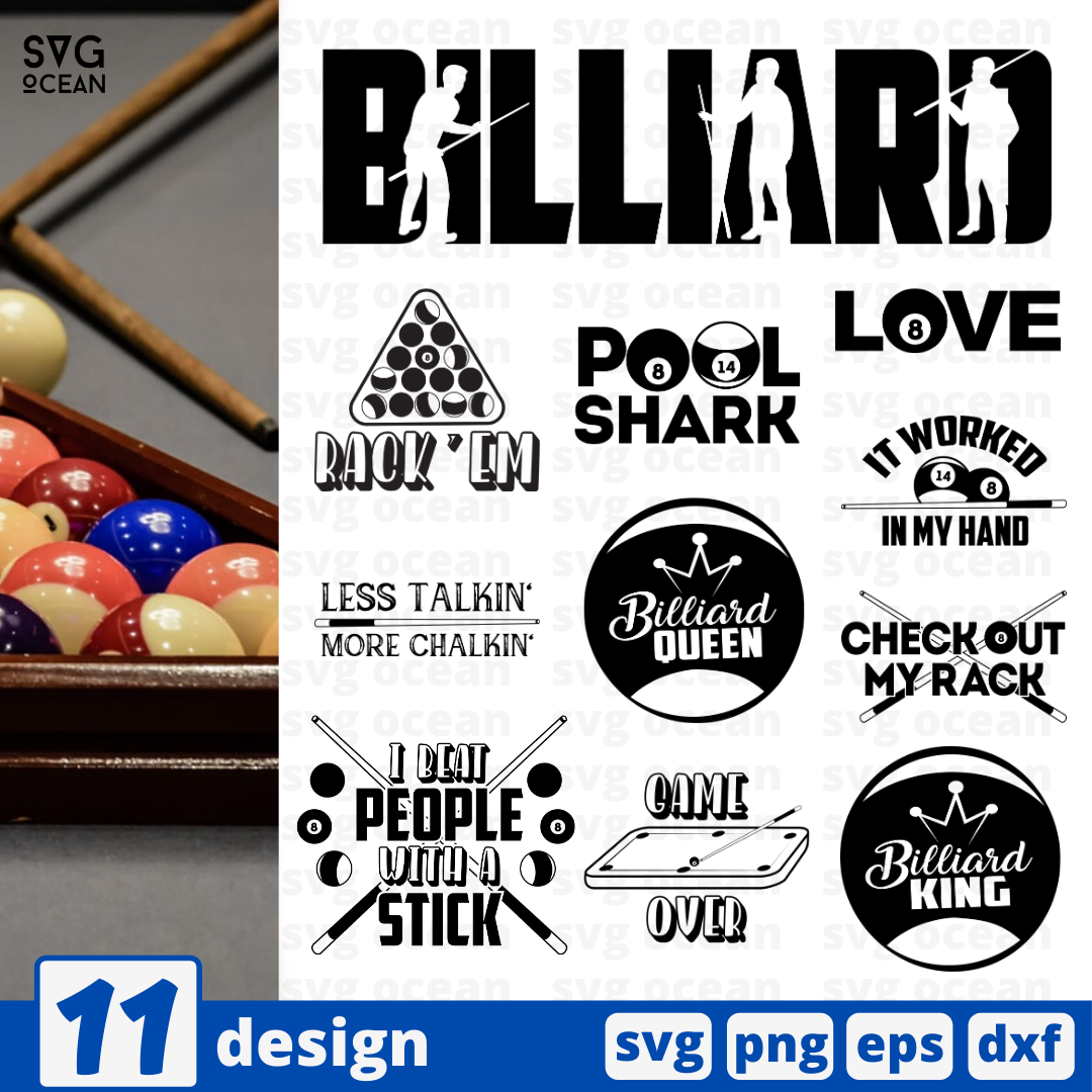 Billiard SVG bundle vector for instant download - Svg Ocean — svgocean