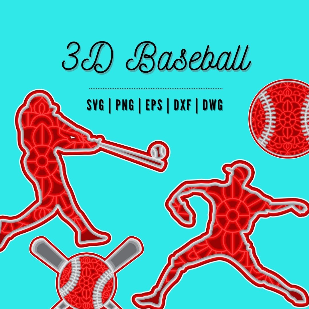 3D Baseball SVG Bundle vector for instant download - Svg Ocean — svgocean