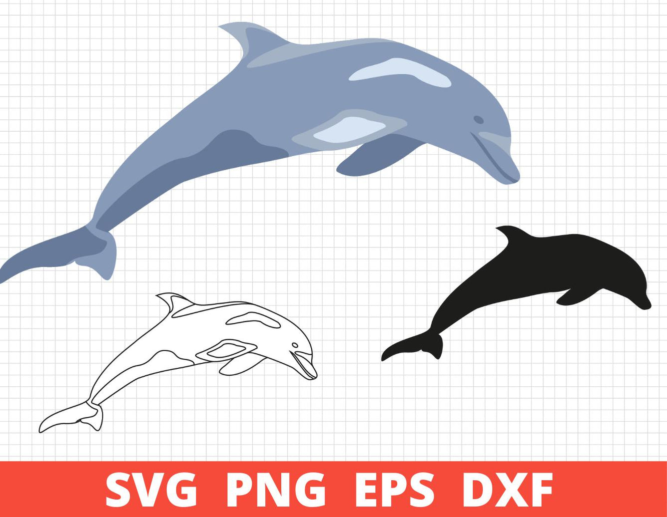 Dolphin SVG bundle vector for instant download - Svg Ocean — svgocean