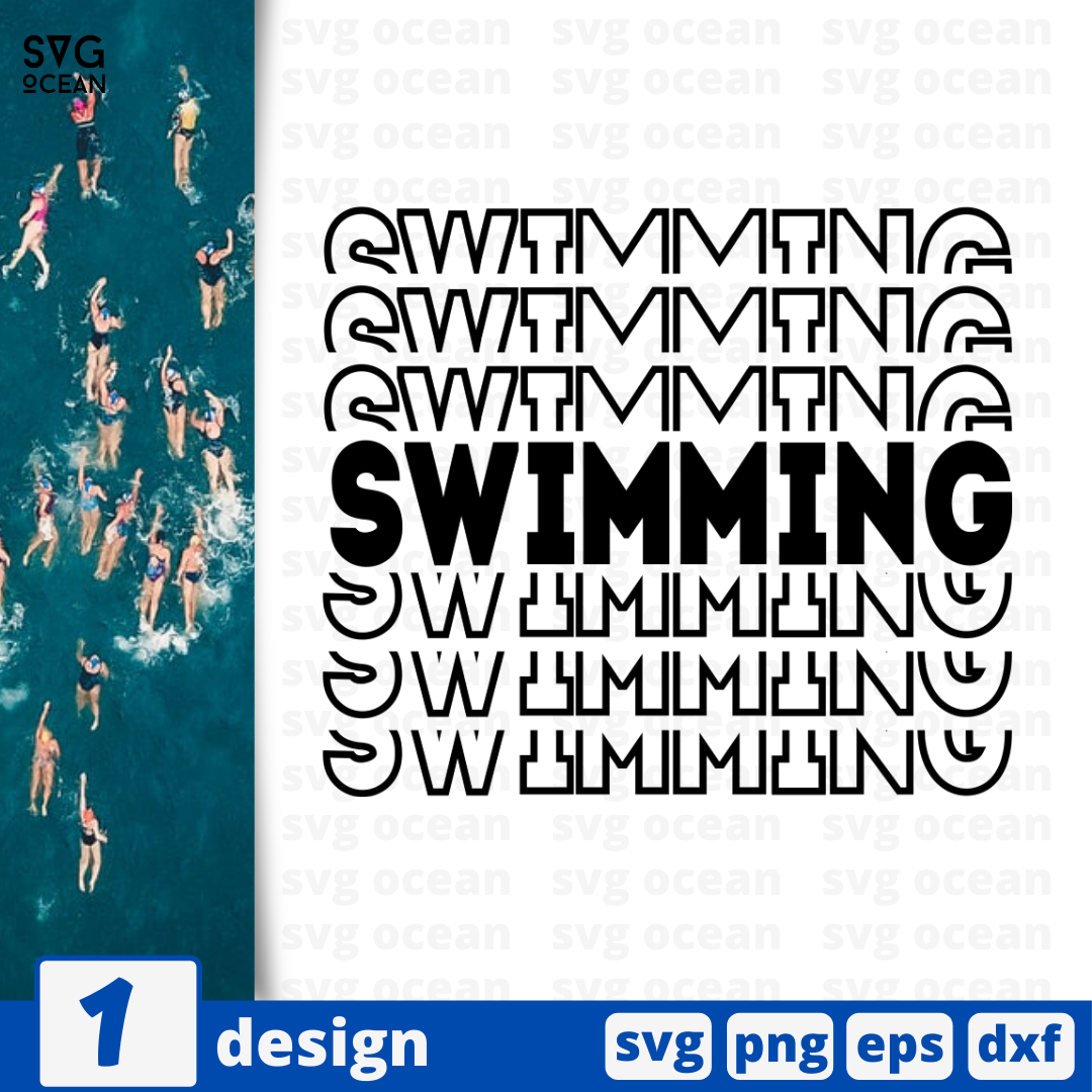 Swimming SVG bundle vector for instant download - Svg Ocean — svgocean