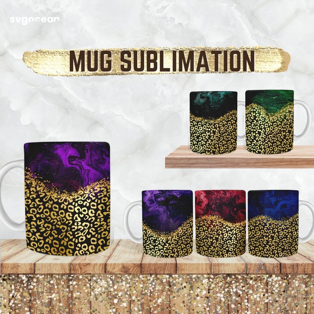 Gold Leopard Mug Sublimation - Svg Ocean — svgocean