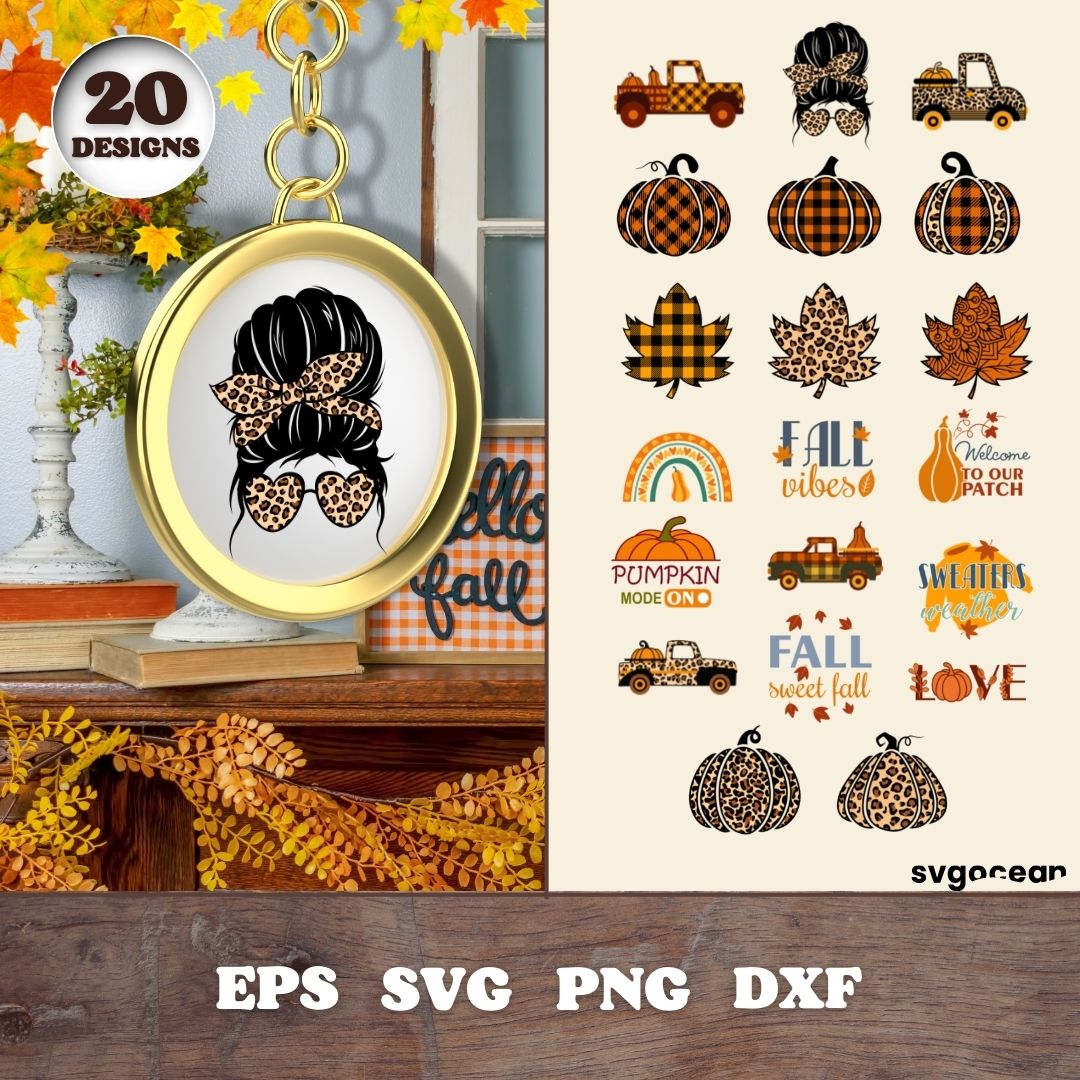 Fall Keychain Svg Bundle vector for instant download - Svg Ocean — svgocean