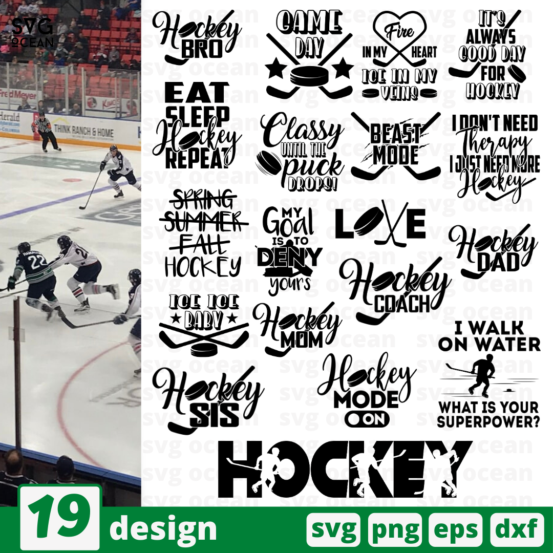 Hockey SVG bundle vector for instant download - Svg Ocean — svgocean