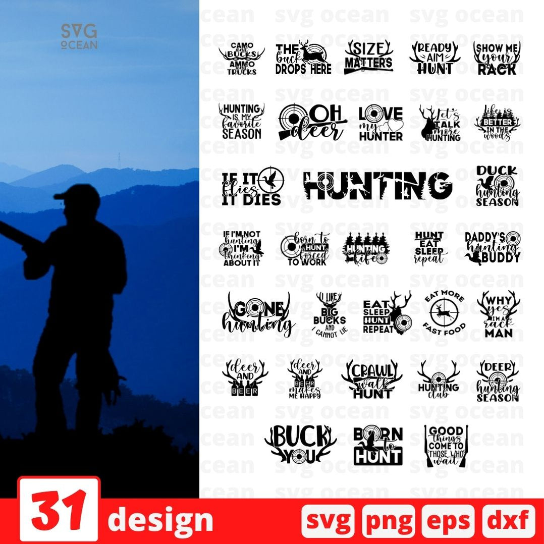 Hunting SVG Bundle vector for instant download - Svg Ocean — svgocean