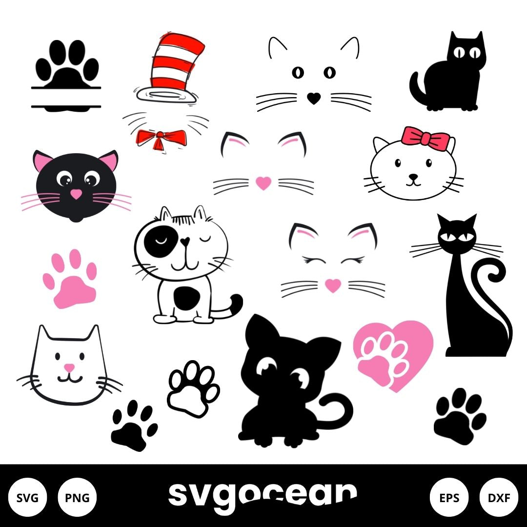 Cats Svg Bundle vector for instant download - Svg Ocean — svgocean