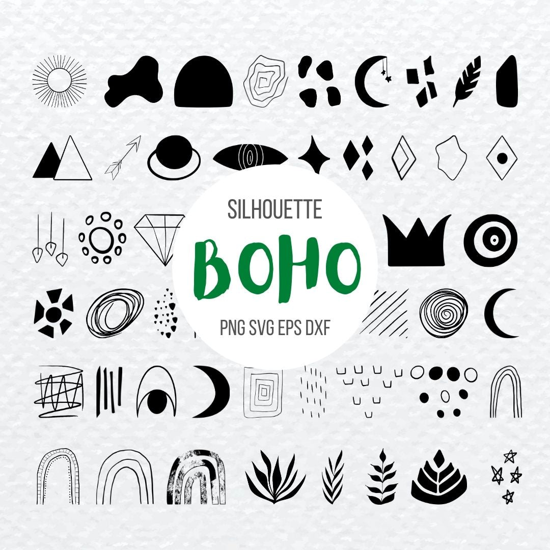 Boho Silhouette Bundle vector for instant download - Svg Ocean — svgocean