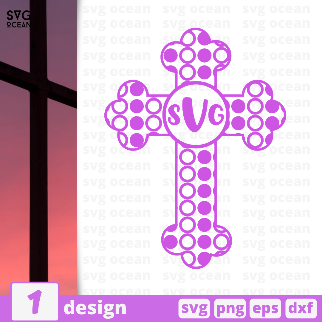 Cross monogram SVG bundle vector for instant download - Svg Ocean ...