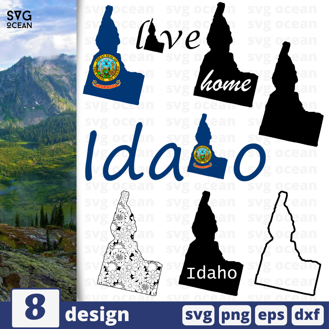 Idaho SVG bundle vector for instant download - Svg Ocean — svgocean