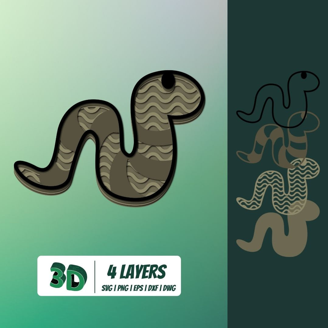 3D Snake SVG vector for instant download - Svg Ocean — svgocean