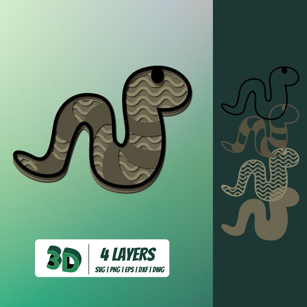 3D Snake SVG vector for instant download - Svg Ocean — svgocean