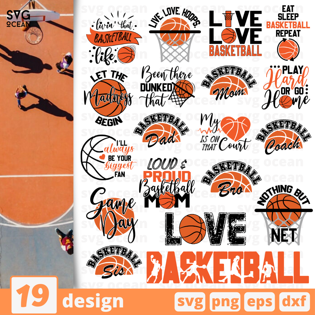 Basketball SVG bundle vector for instant download - Svg Ocean — svgocean
