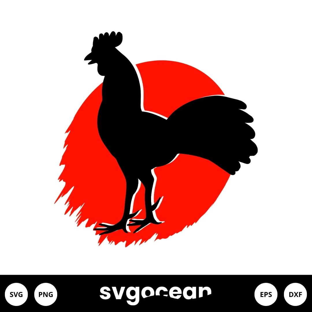 Fighting Rooster Svg vector for instant download - Svg Ocean — svgocean