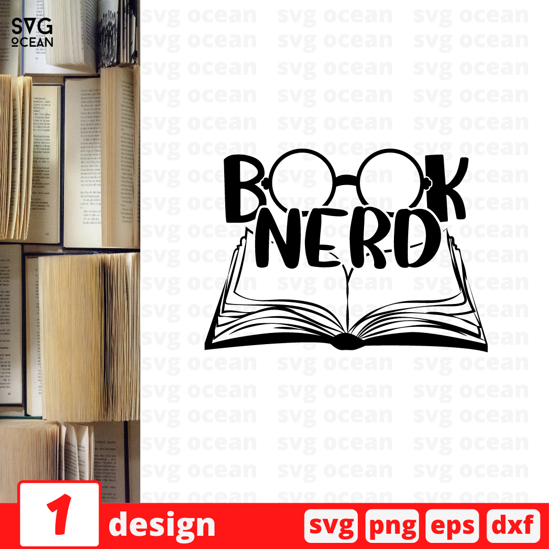 Book nerd SVG Cut File vector for instant download - Svg Ocean — svgocean