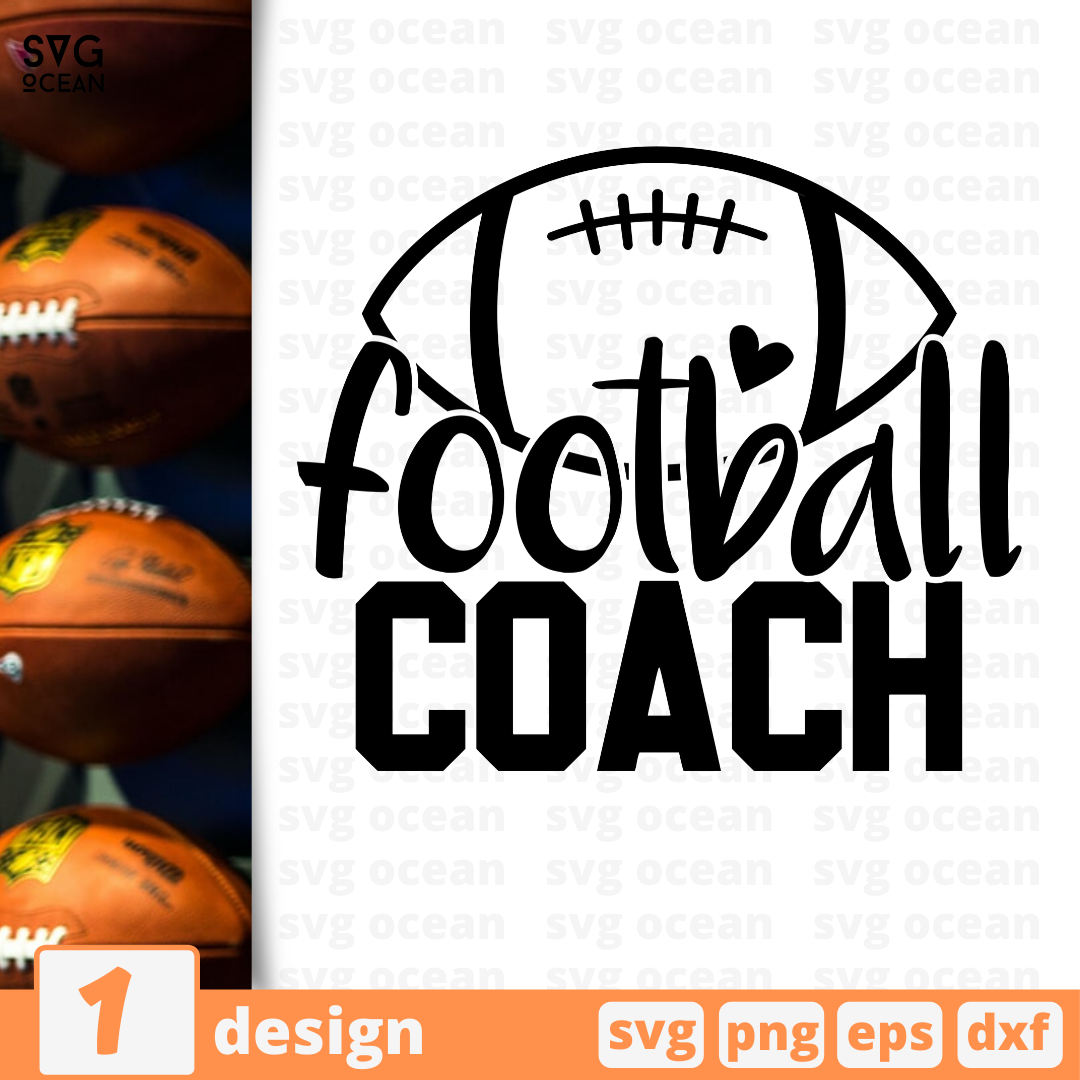 Football coach SVG bundle vector for instant download - Svg Ocean ...