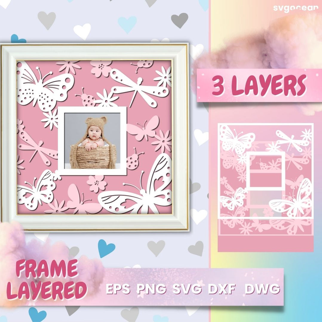 Baby Photo Frame SVG Bundle vector for instant download - Svg Ocean ...