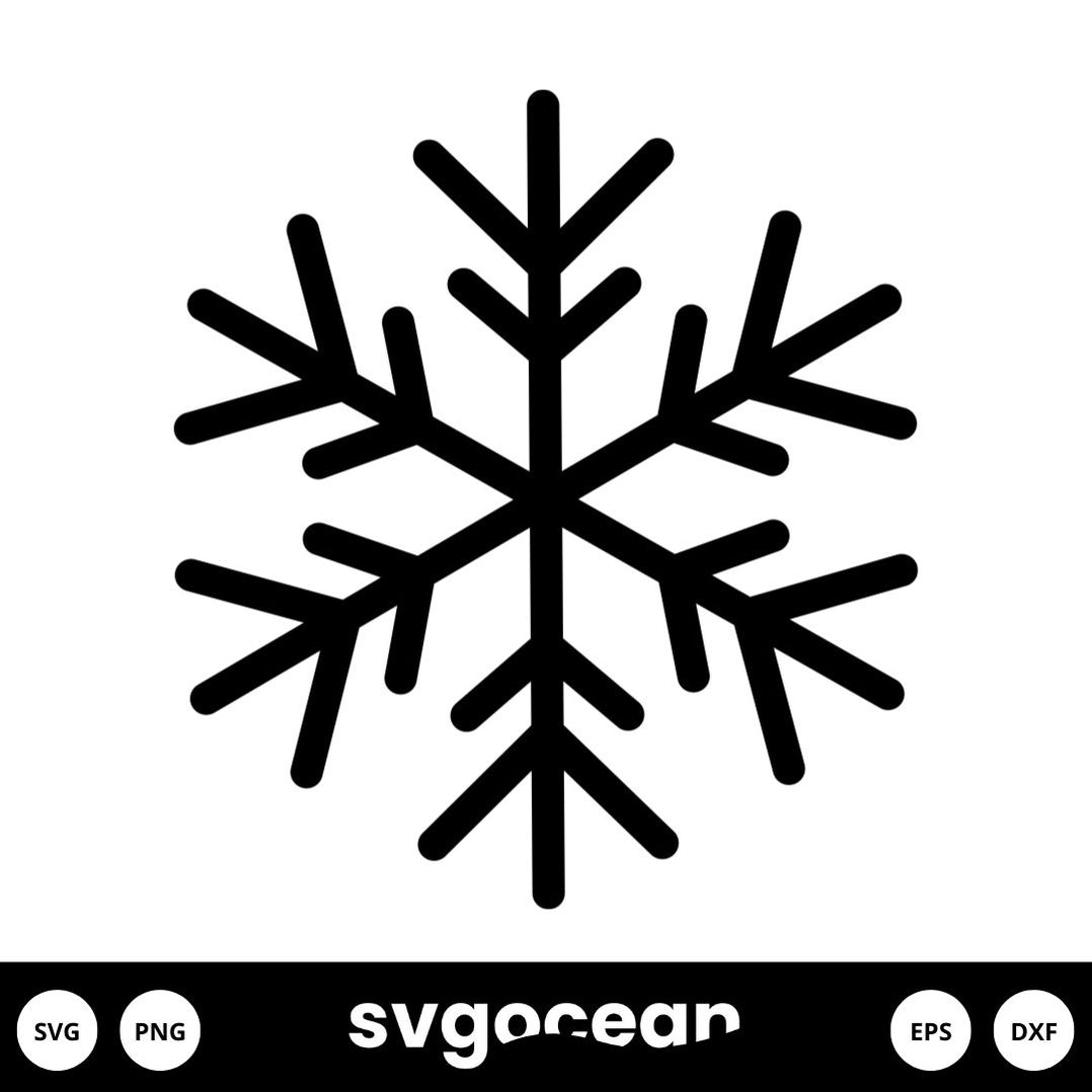 Simple Snowflake Svg Free vector for instant download - Svg Ocean ...